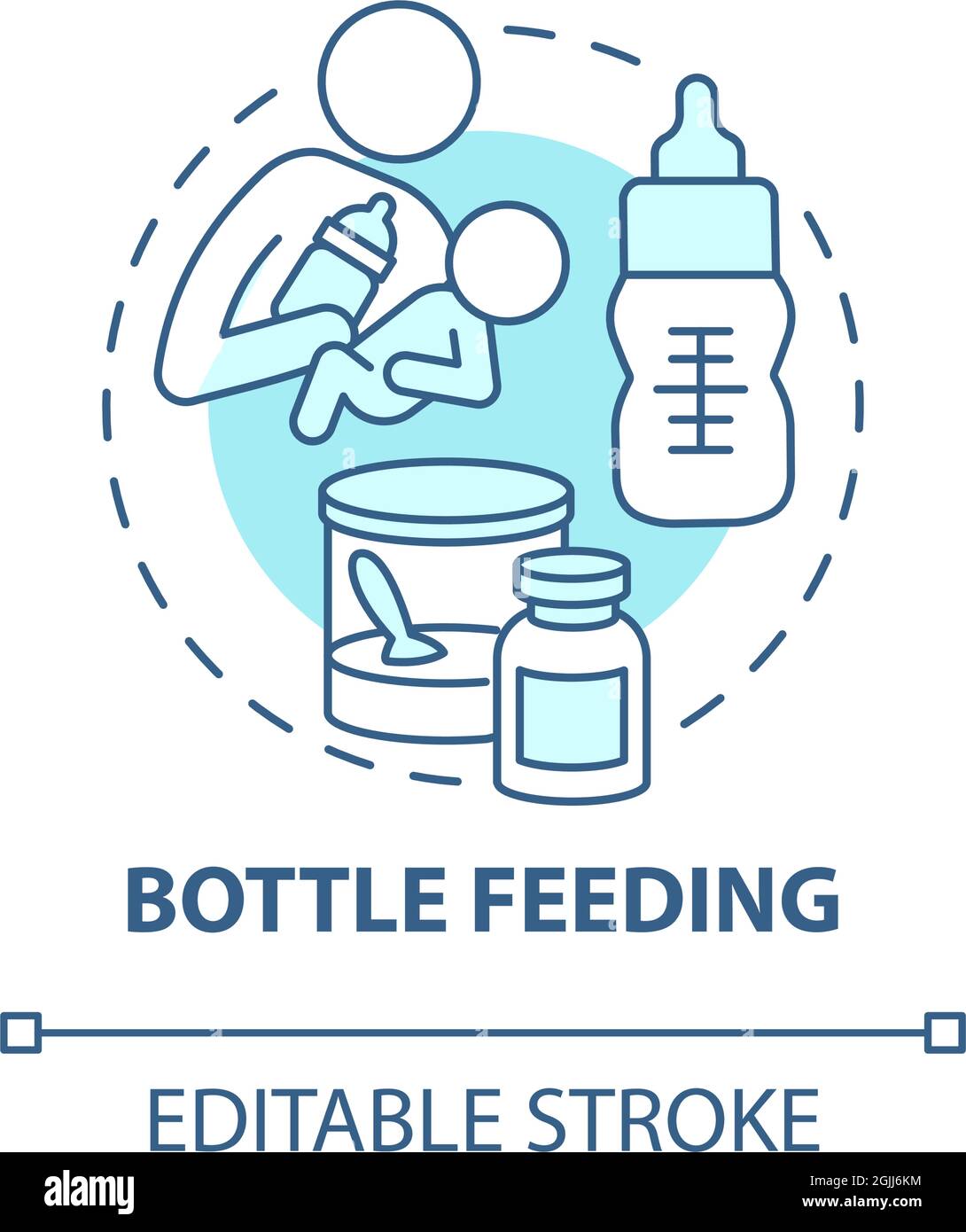 Mother bottle feeding infant Cut Out Stock Images & Pictures - Alamy