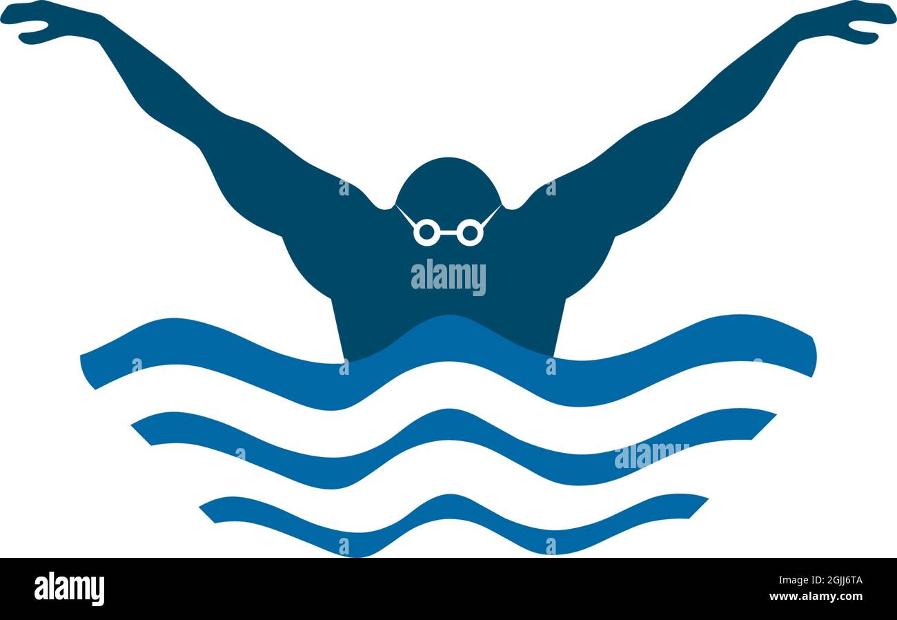 Swimming club logo design vector illustration template Stock Vector ...