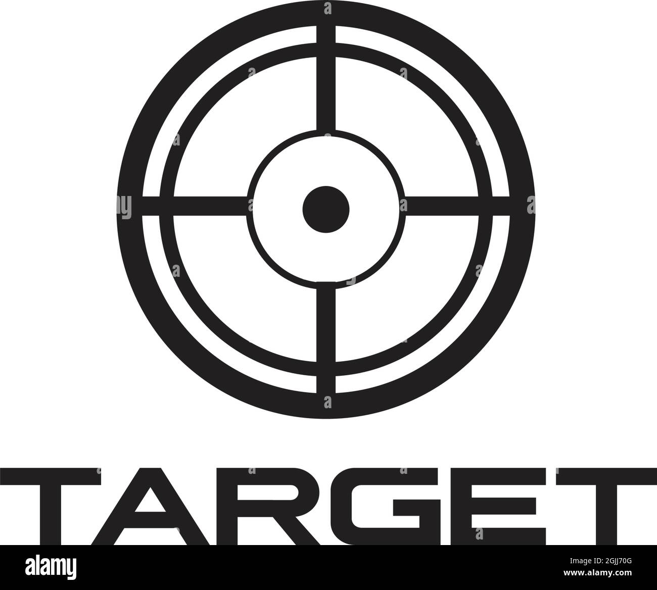 Target icon logo design vector illustration template Stock Vector Image ...