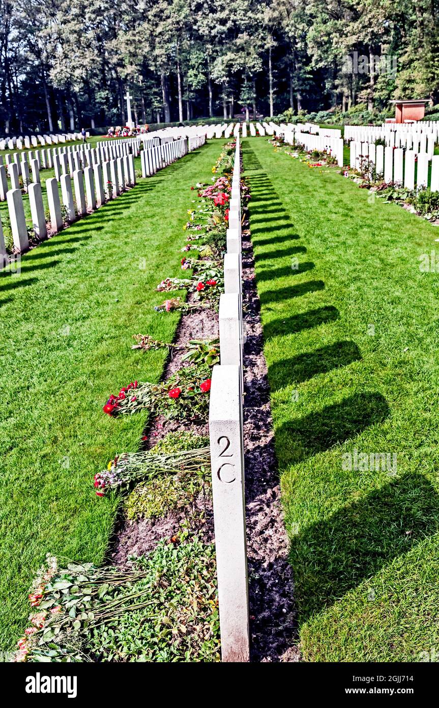 Oosterbeek War Cemetery, The Netherlands. The graves are those of ...