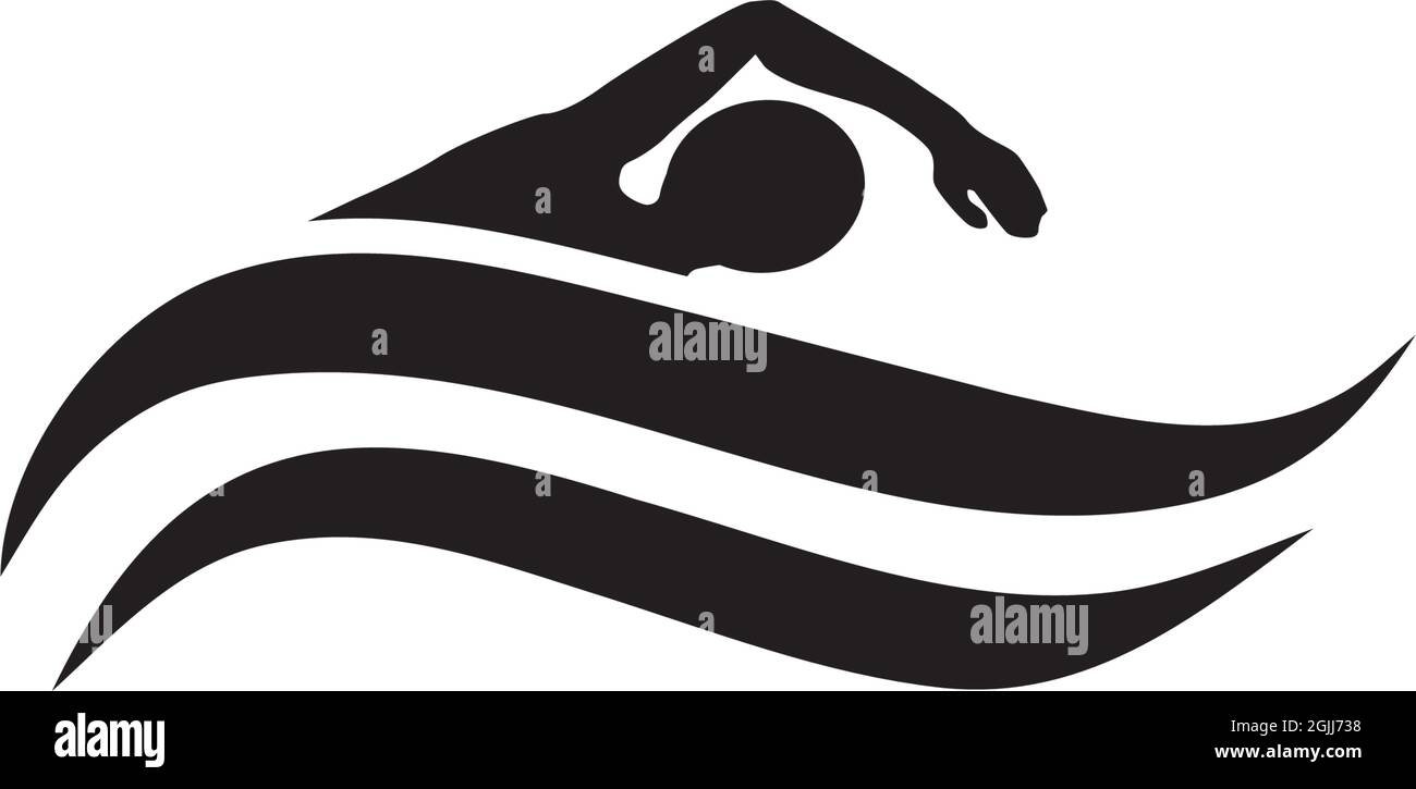 Swimming club logo design vector illustration template Stock Vector ...