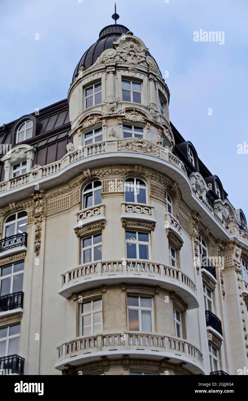 Fragments of old beautiful buildings in the center of the Bulgarian ...