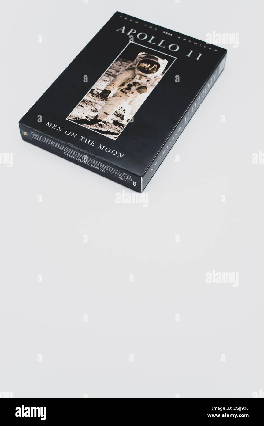 Apollo 11 moon landing documentary DVD media on a white background ...