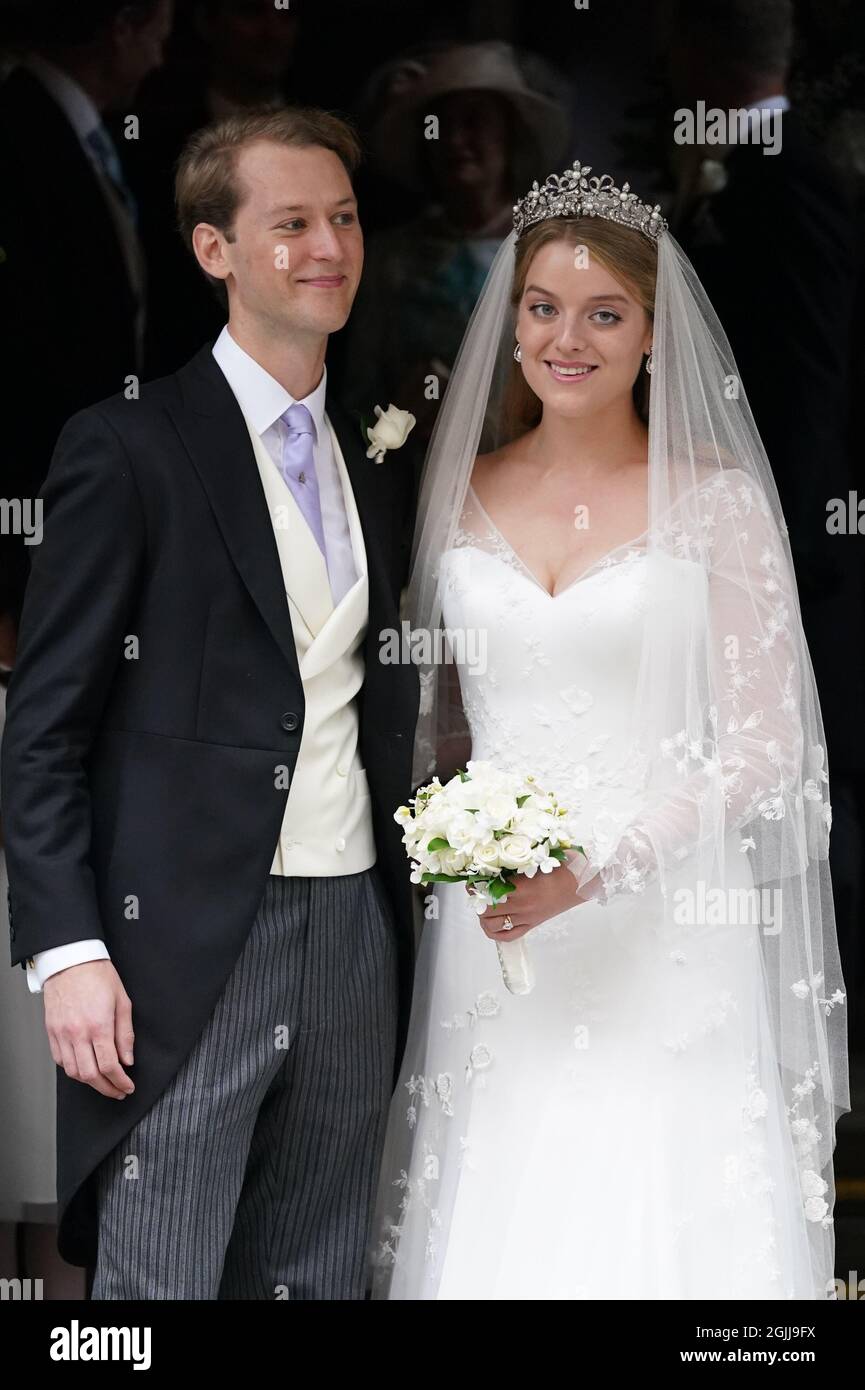 Flora Ogilvy, granddaughter of Princess Alexandra, with her husband ...