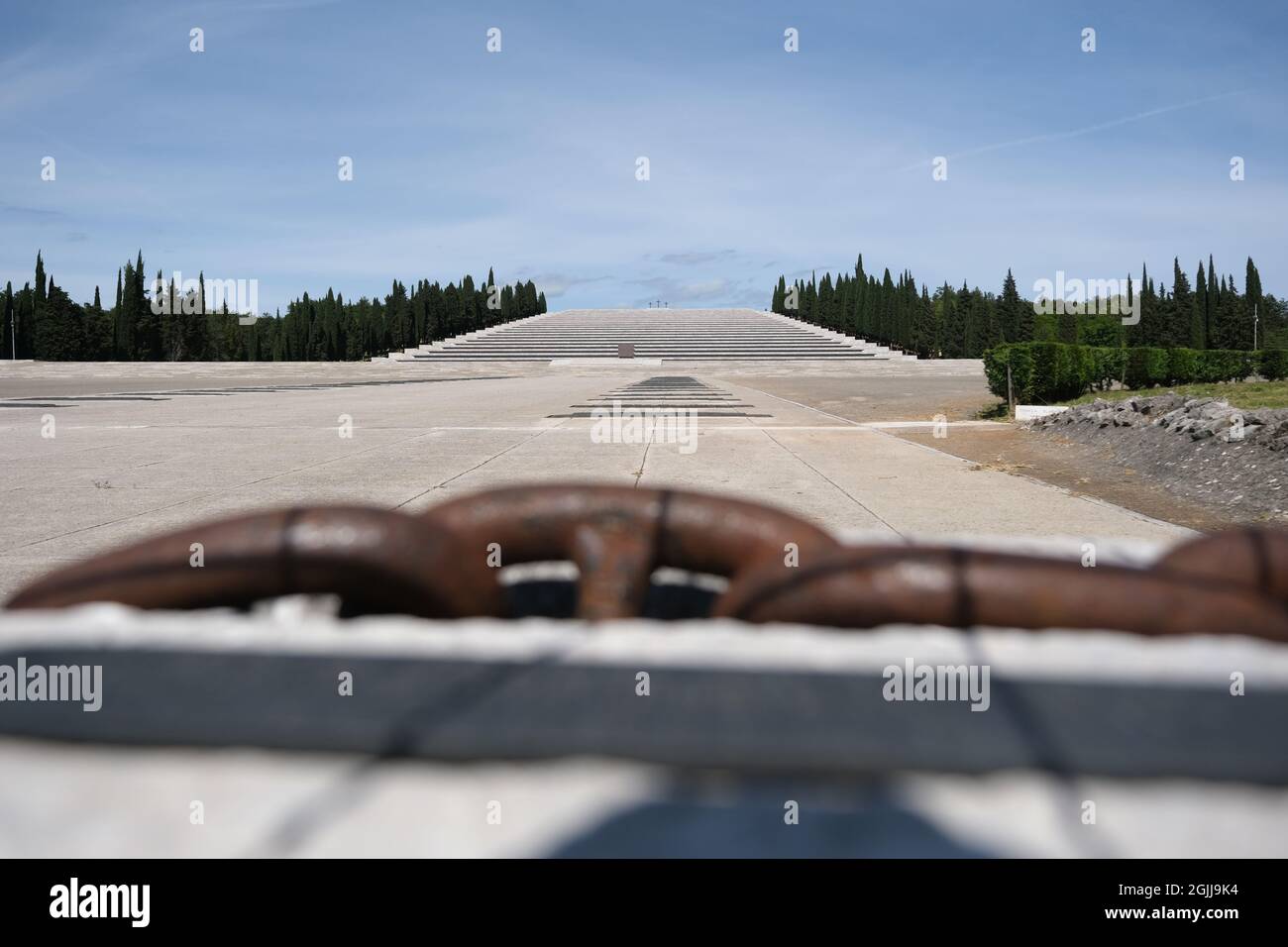 Redipuglia, Italy - May 28, 2021: Military shrine. It contains the ...