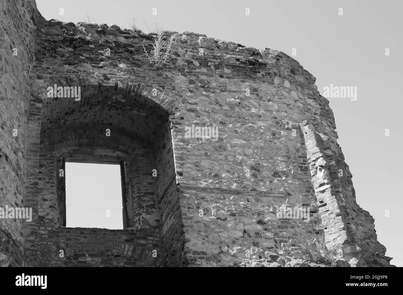Low angle castle Black and White Stock Photos & Images - Alamy