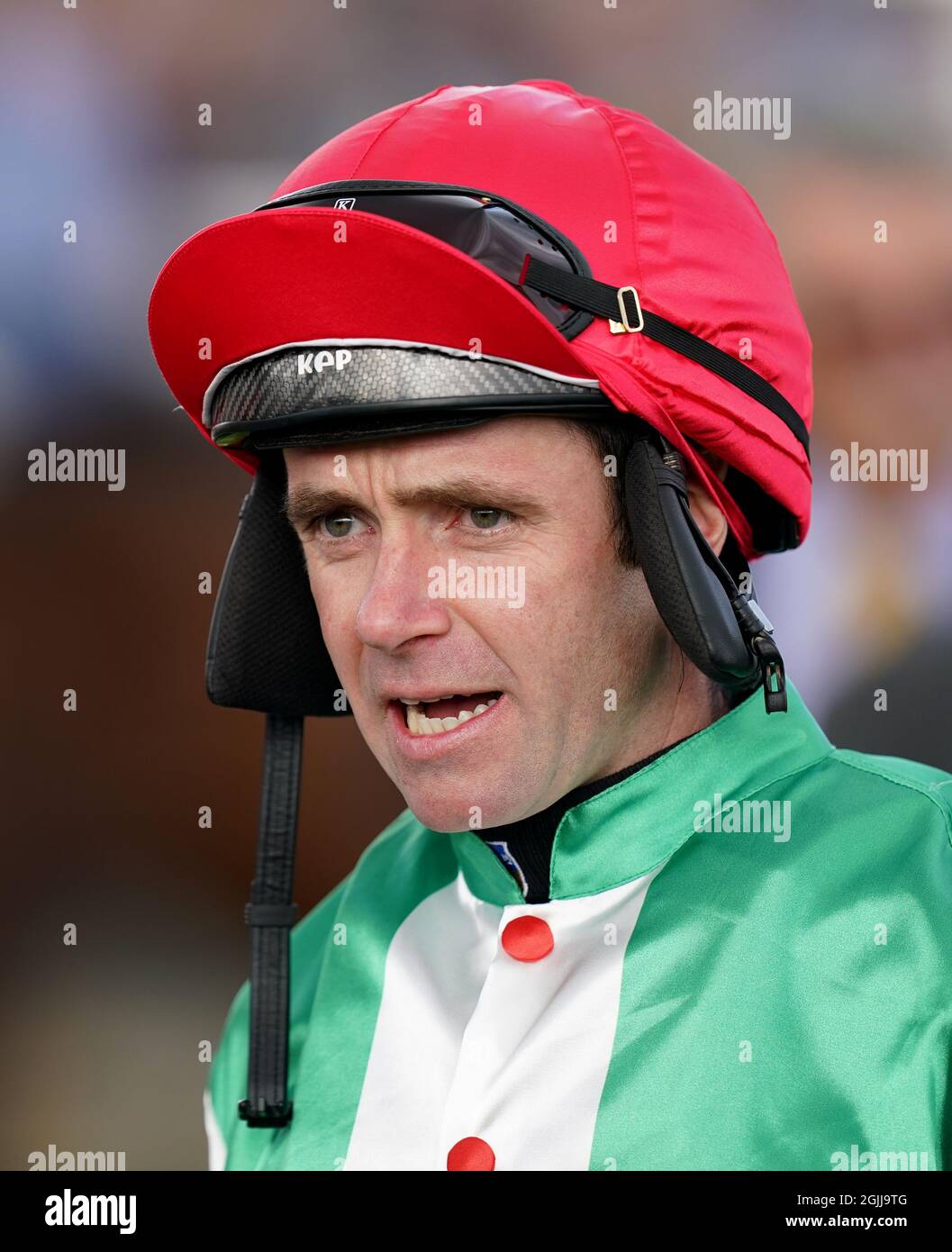 Jockey tom eaves at doncaster racecourse hi-res stock photography and ...