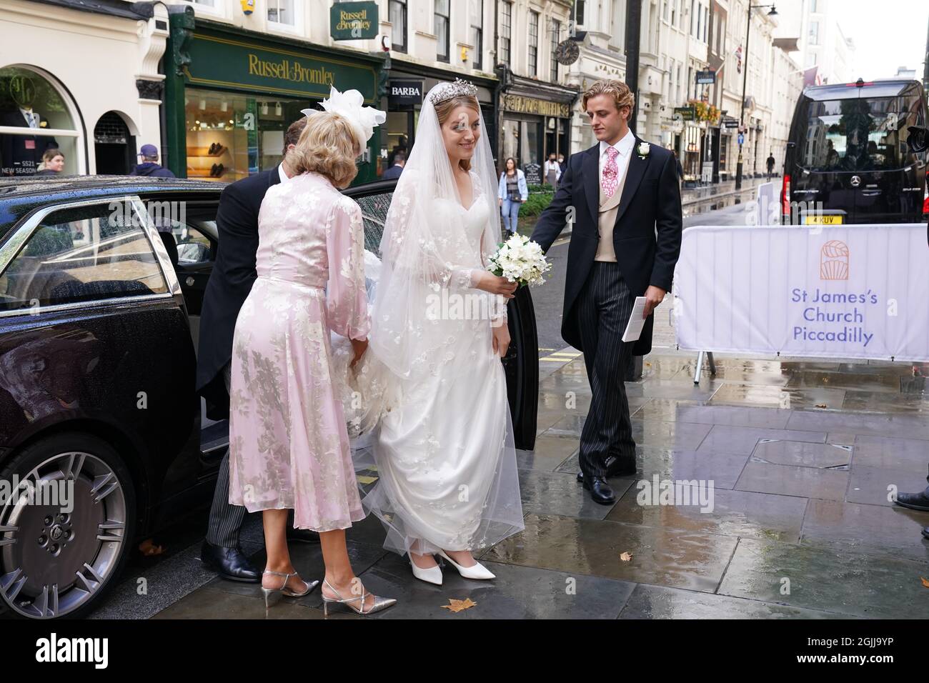 Flora Ogilvy, granddaughter of Princess Alexandra, arrives with her ...