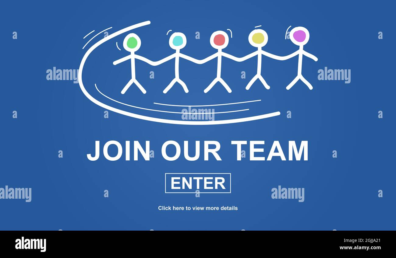 Illustration of a join our team concept Stock Photo - Alamy