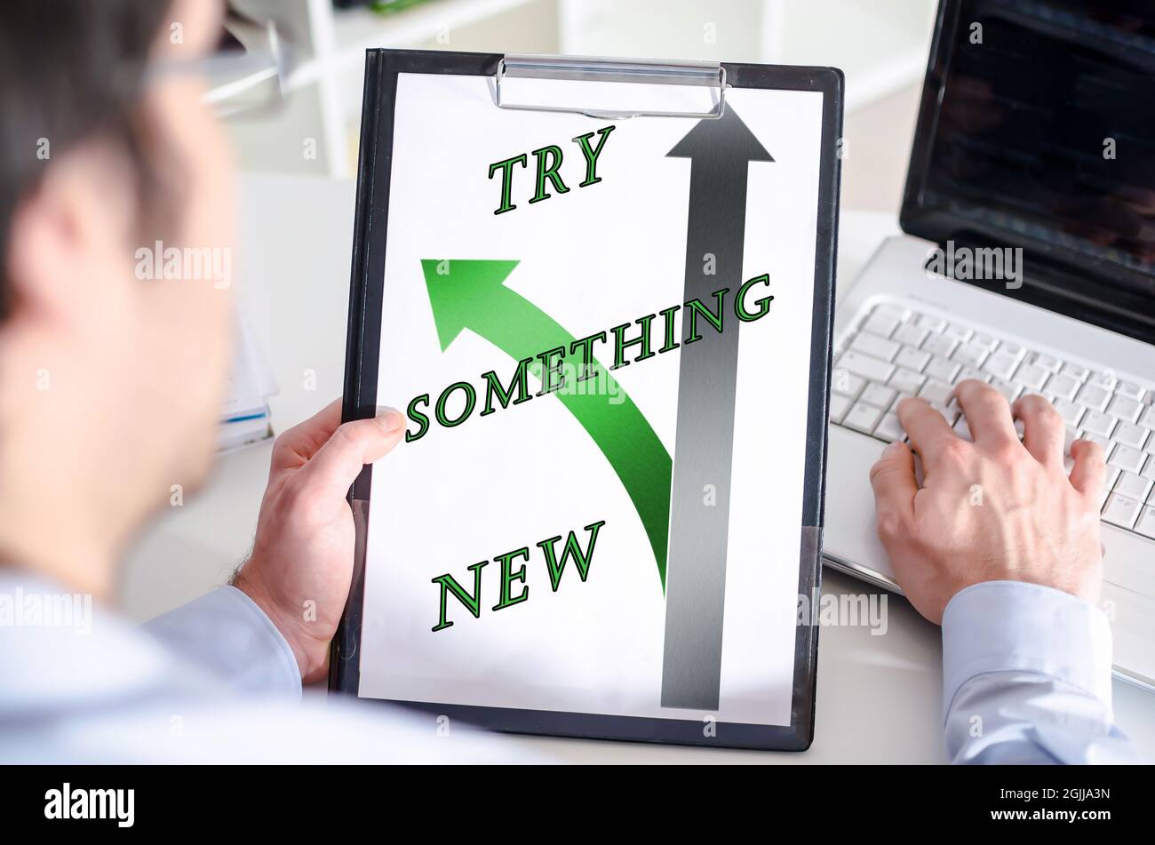 Business man hand try hi-res stock photography and images - Alamy