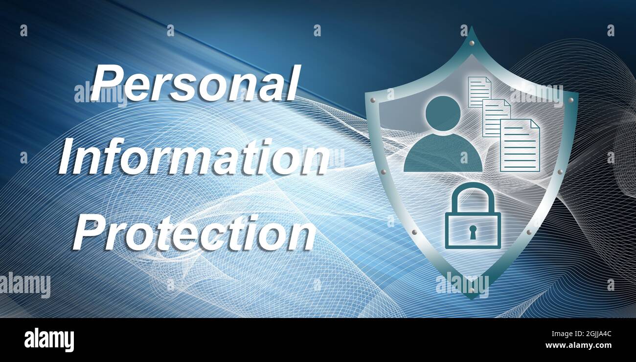 Illustration of a personal information protection concept Stock Photo ...