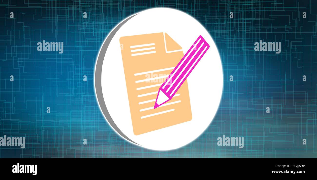 Illustration of a document concept Stock Photo - Alamy