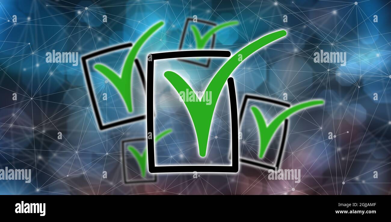 Illustration of a validation concept Stock Photo - Alamy