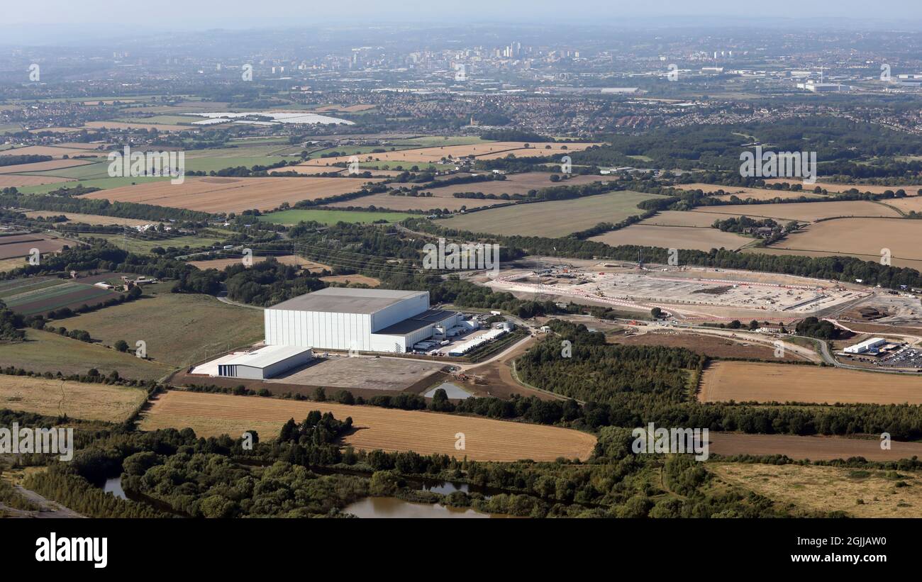 aerial view of the NewCold (cold storage facility) near Wakefield, West ...