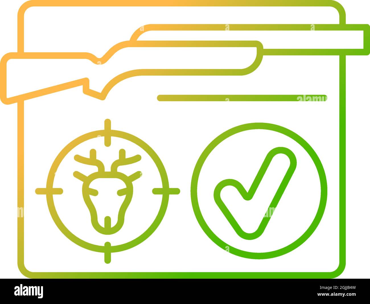 Resident hunting license gradient linear vector icon Stock Vector Image ...