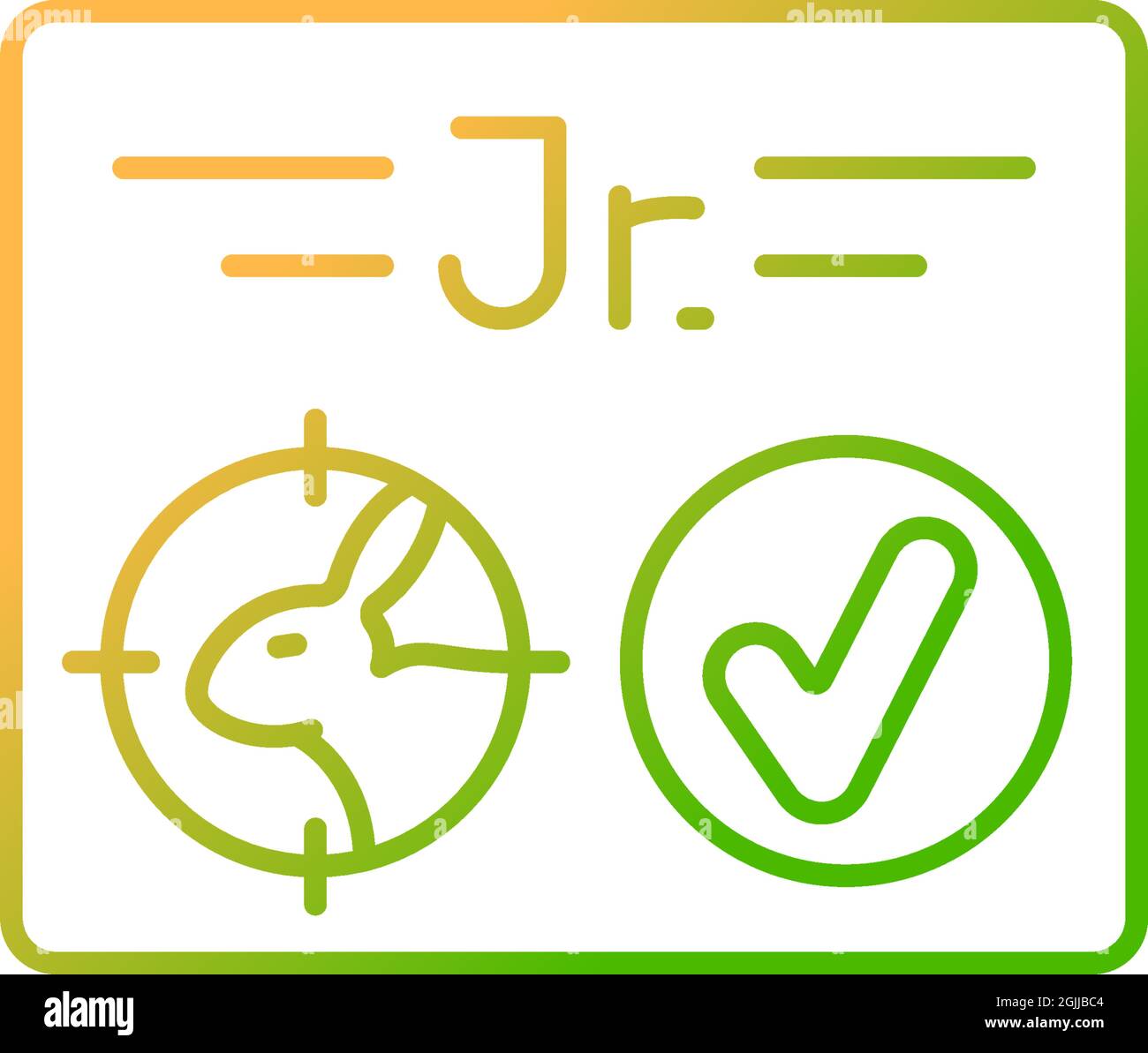 Junior hunting license gradient linear vector icon Stock Vector Image ...