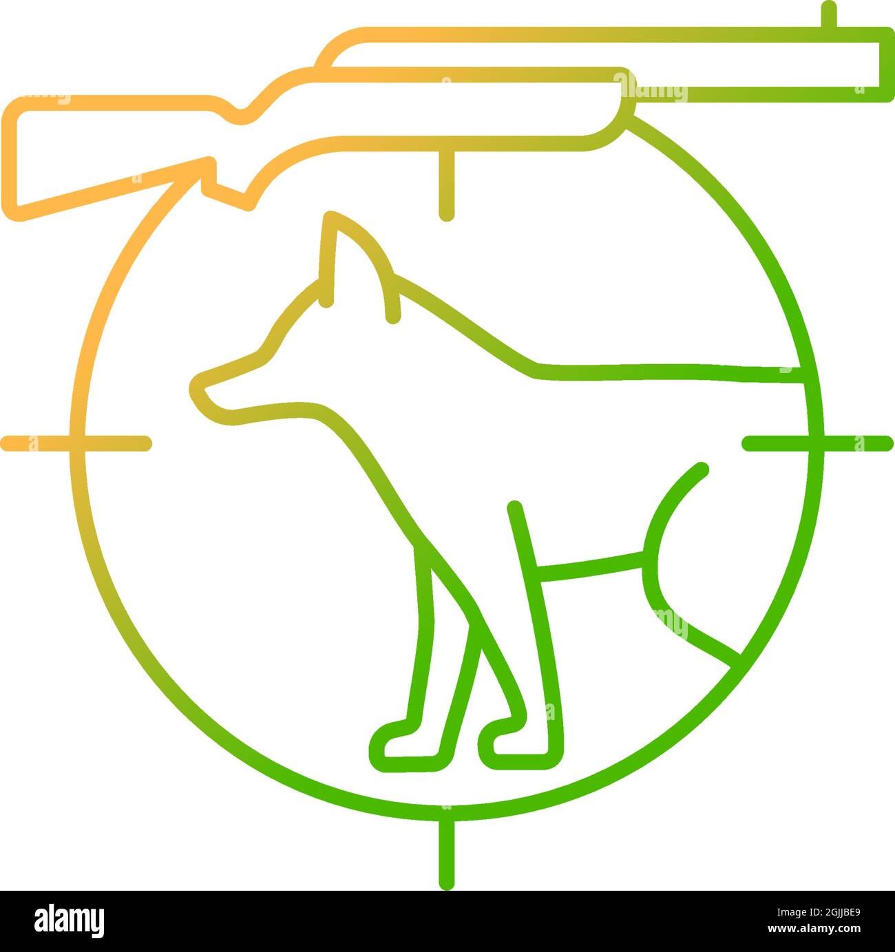 Small game hunting gradient linear vector icon Stock Vector Image & Art ...