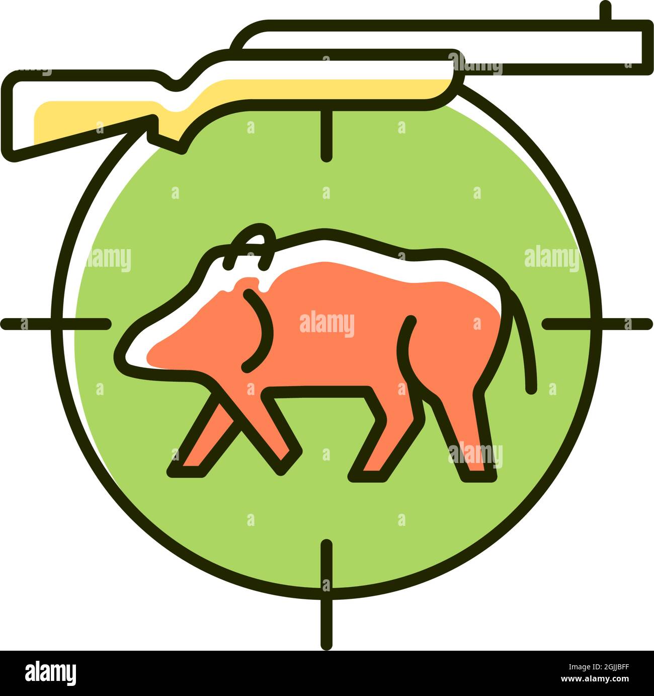 Wild boar line icon Cut Out Stock Images & Pictures - Alamy