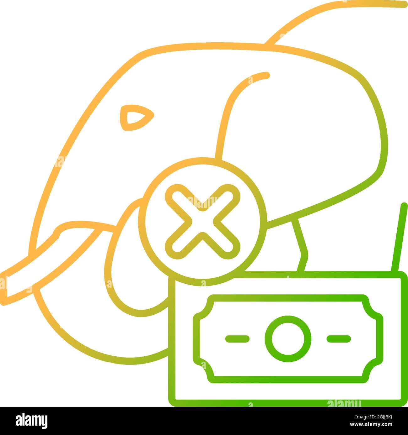 Illegal wildlife trade gradient linear vector icon Stock Vector Image ...