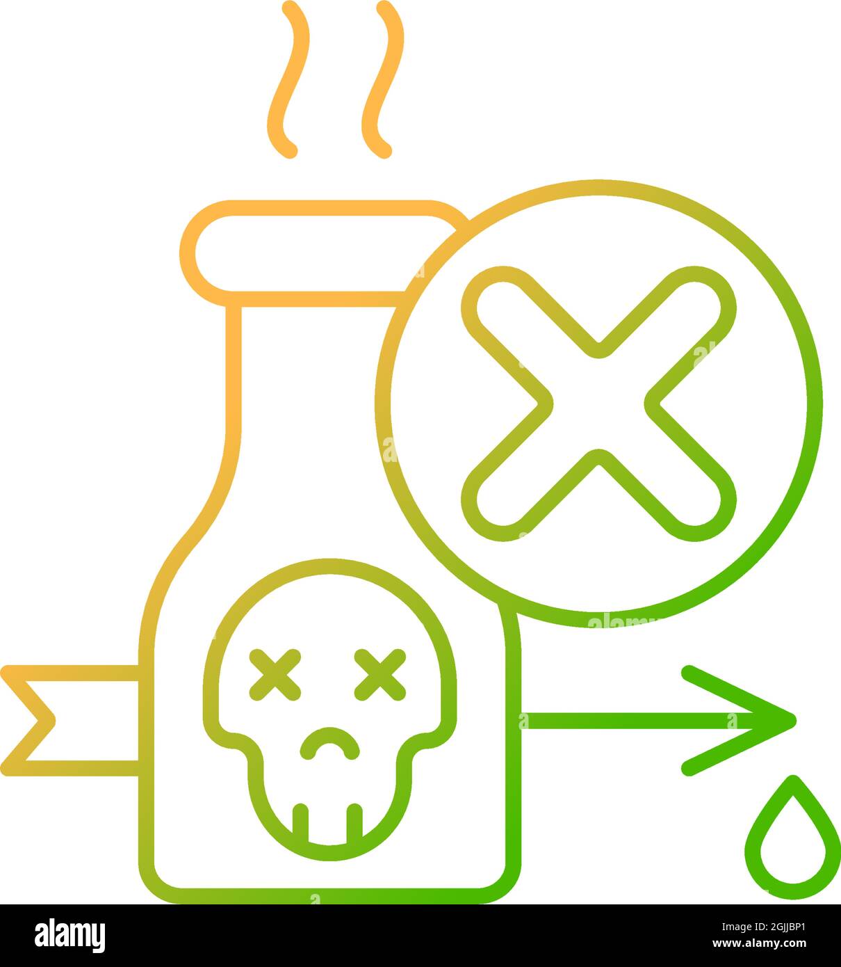 Illegal poison hunting gradient linear vector icon Stock Vector Image ...