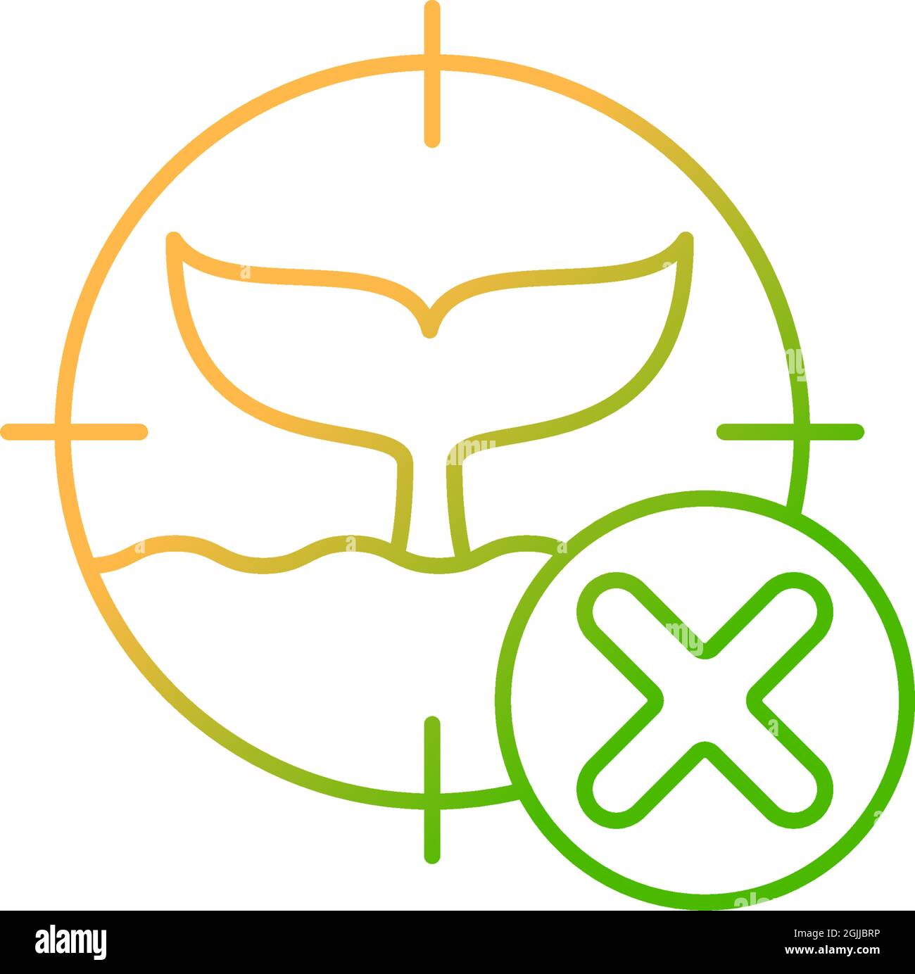 Illegal whaling gradient linear vector icon Stock Vector Image & Art ...