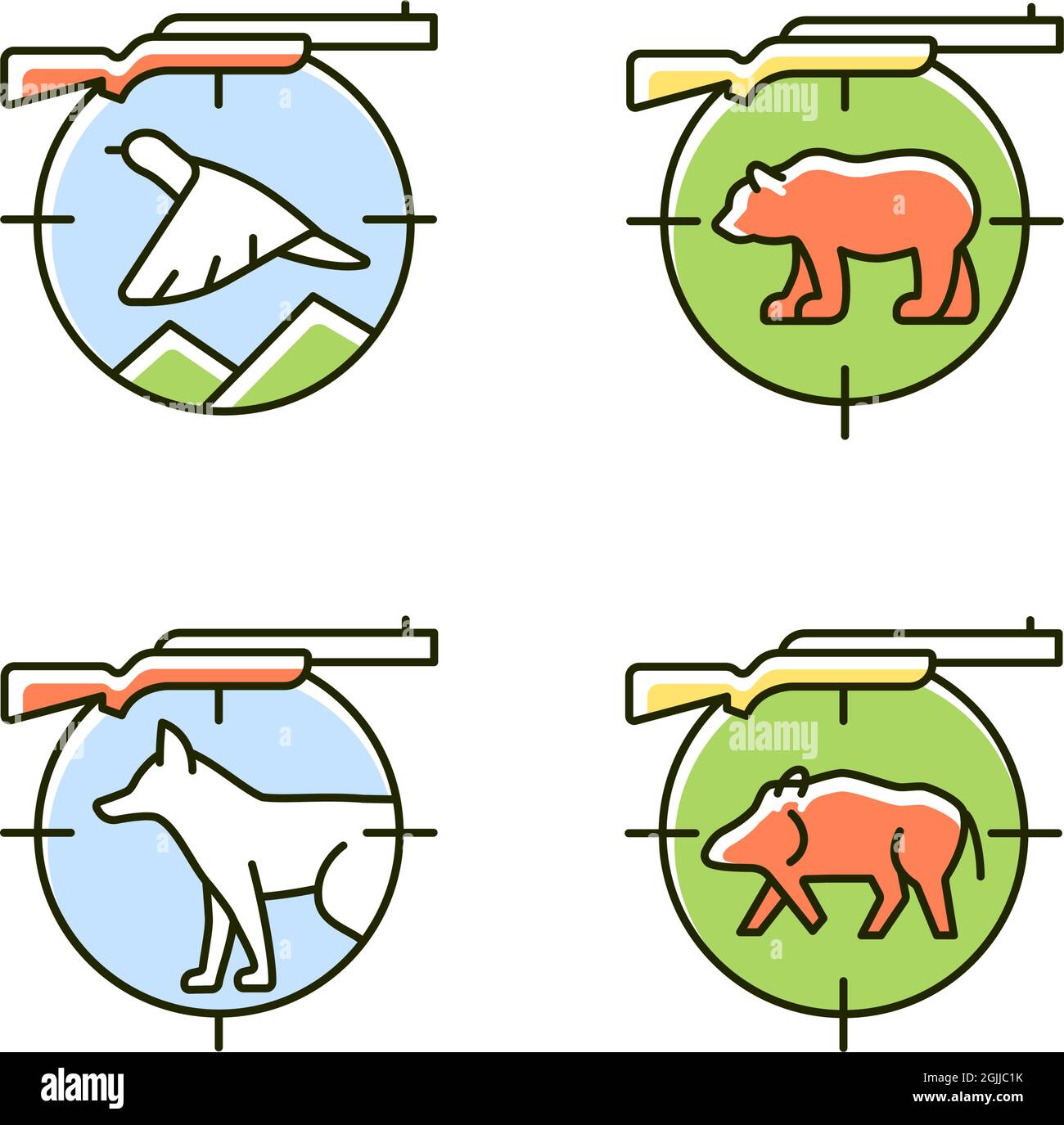 Cartoon big game hunter Stock Vector Images - Alamy