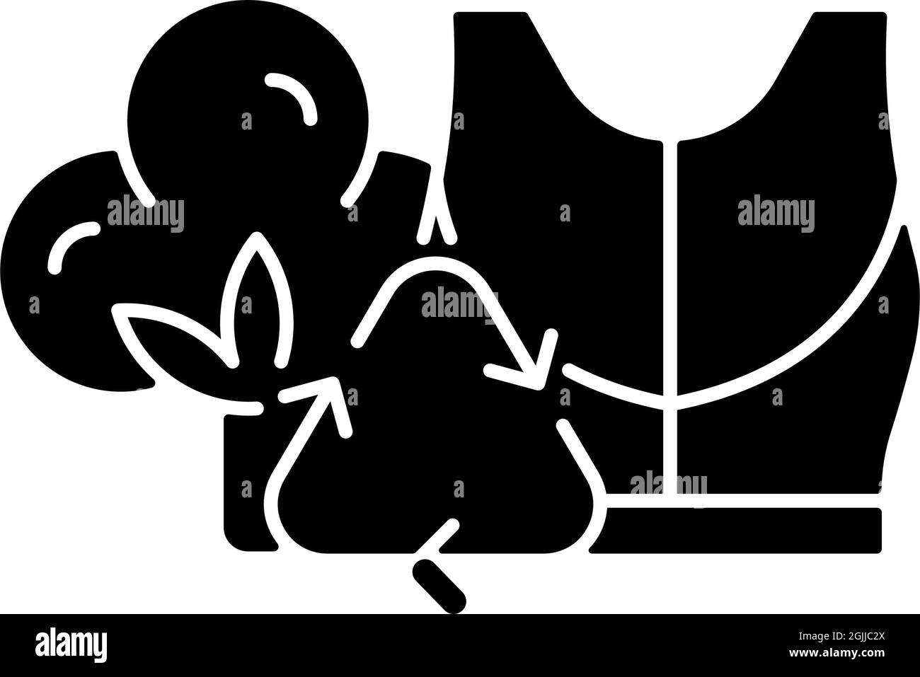 Sustainable activewear black glyph icon Stock Vector Image & Art - Alamy