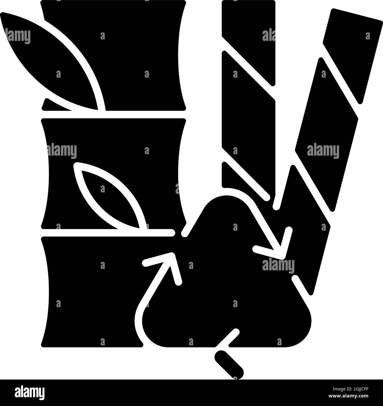 Compostable straws from plants black glyph icon Stock Vector Image ...