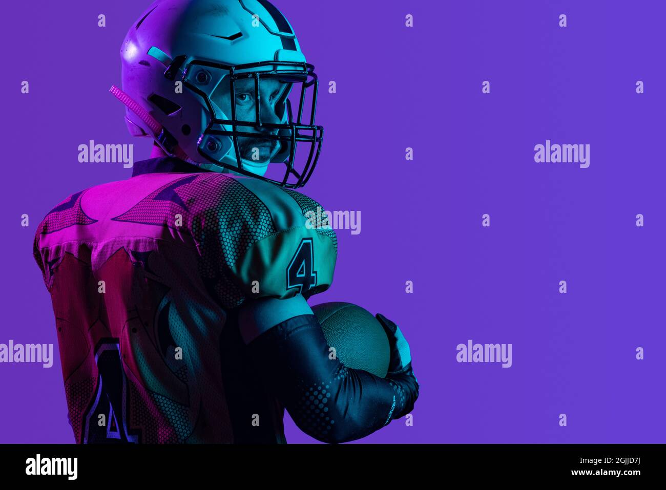 Football Helmet Back View