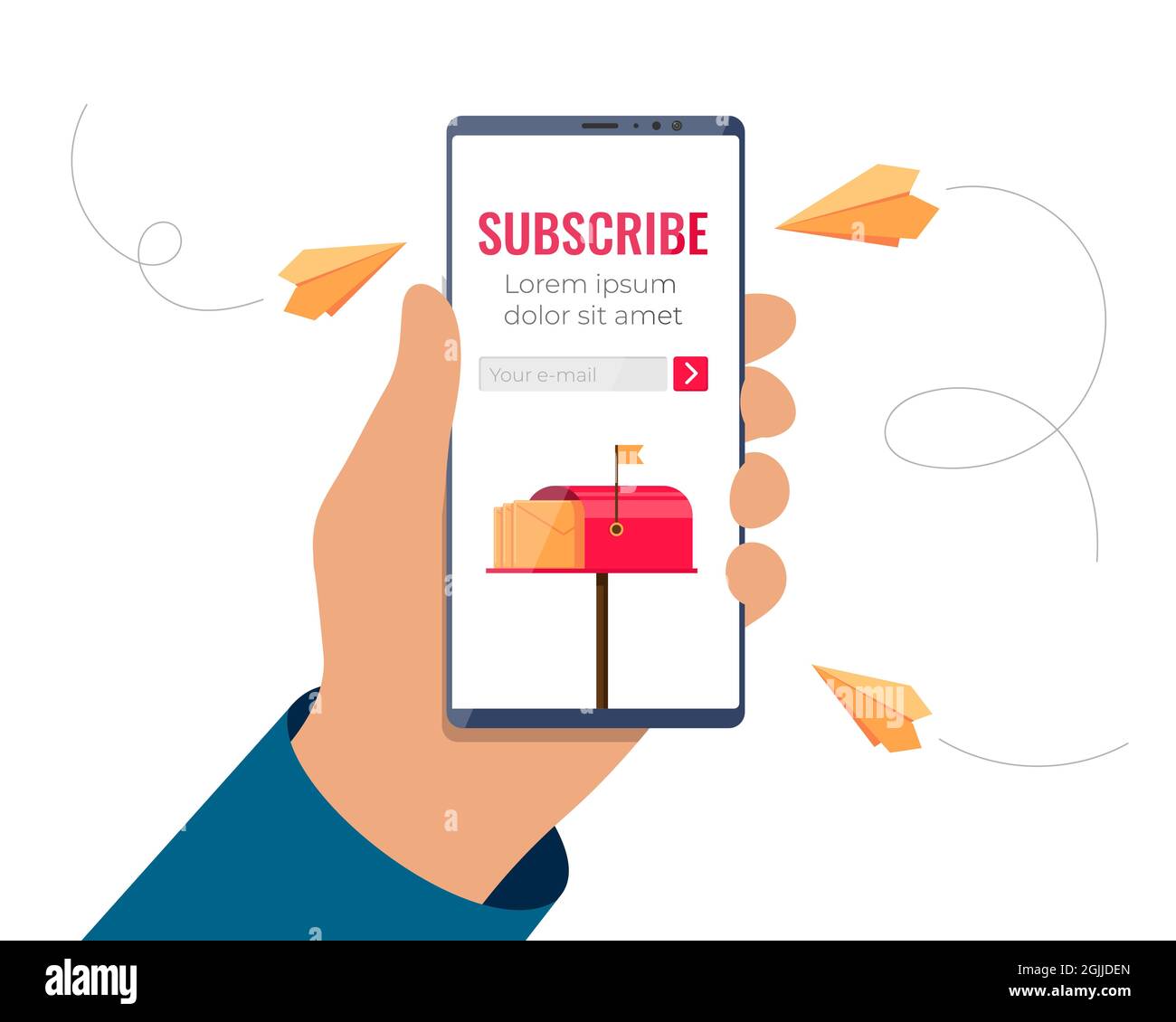 Subscribe daily paper Stock Vector Images - Alamy