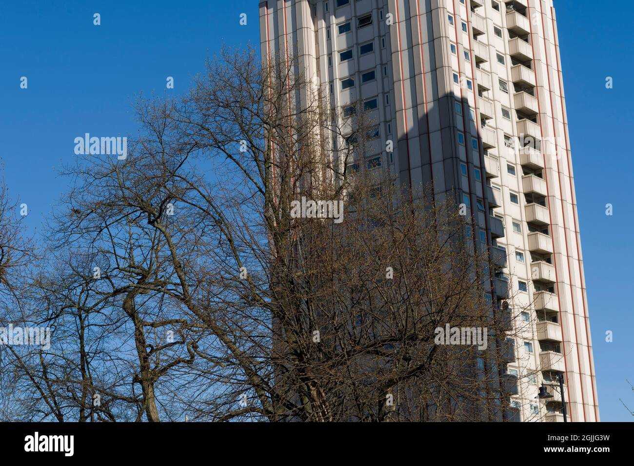 Dalehead Towers block, Ampthill Square Estate, the estate was reclad in ...