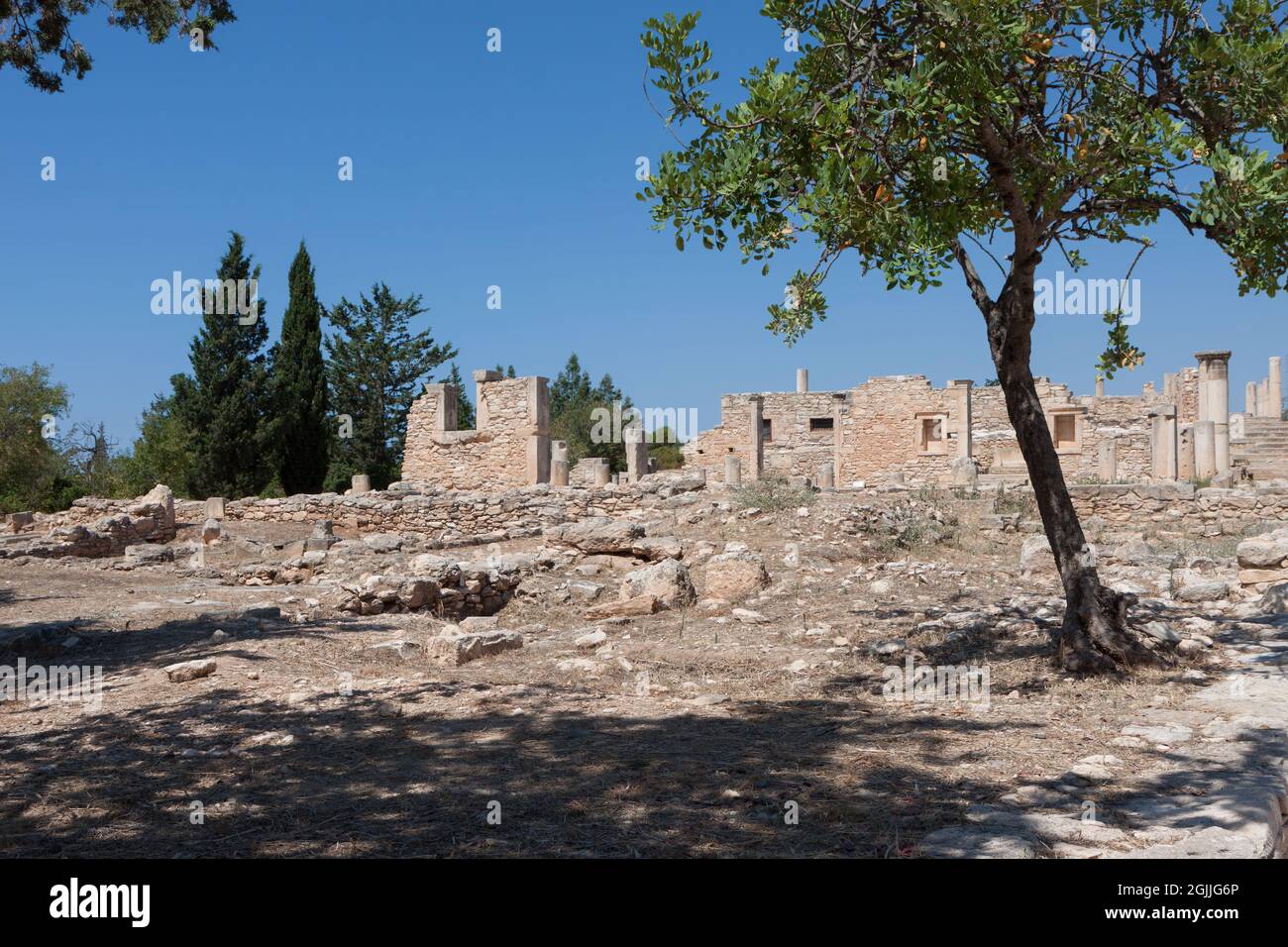 KOURION, CYPRUS, GREECE - JULY 24 : Temple of Apollo Hylates near ...