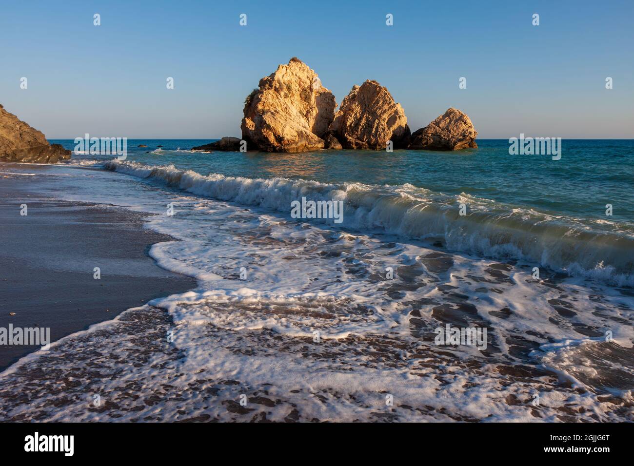 Large rocks off the coast of Cyprus Stock Photo - Alamy