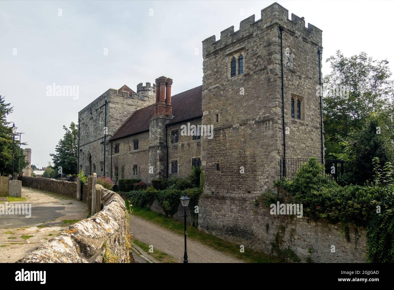 MAIDSTONE, KENT, UK - SEPTEMBER 6: View of old buildings in Maidstone ...