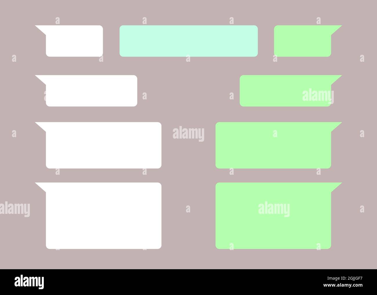 Chat Text Box Empty Messages Template Vector Dialig Interface Mobile