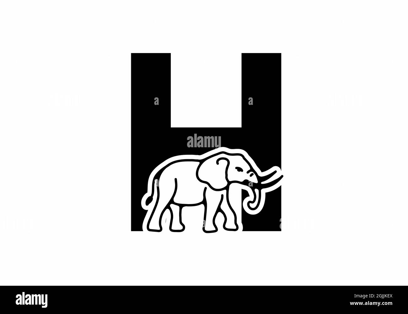 H elephant logo hi-res stock photography and images - Alamy