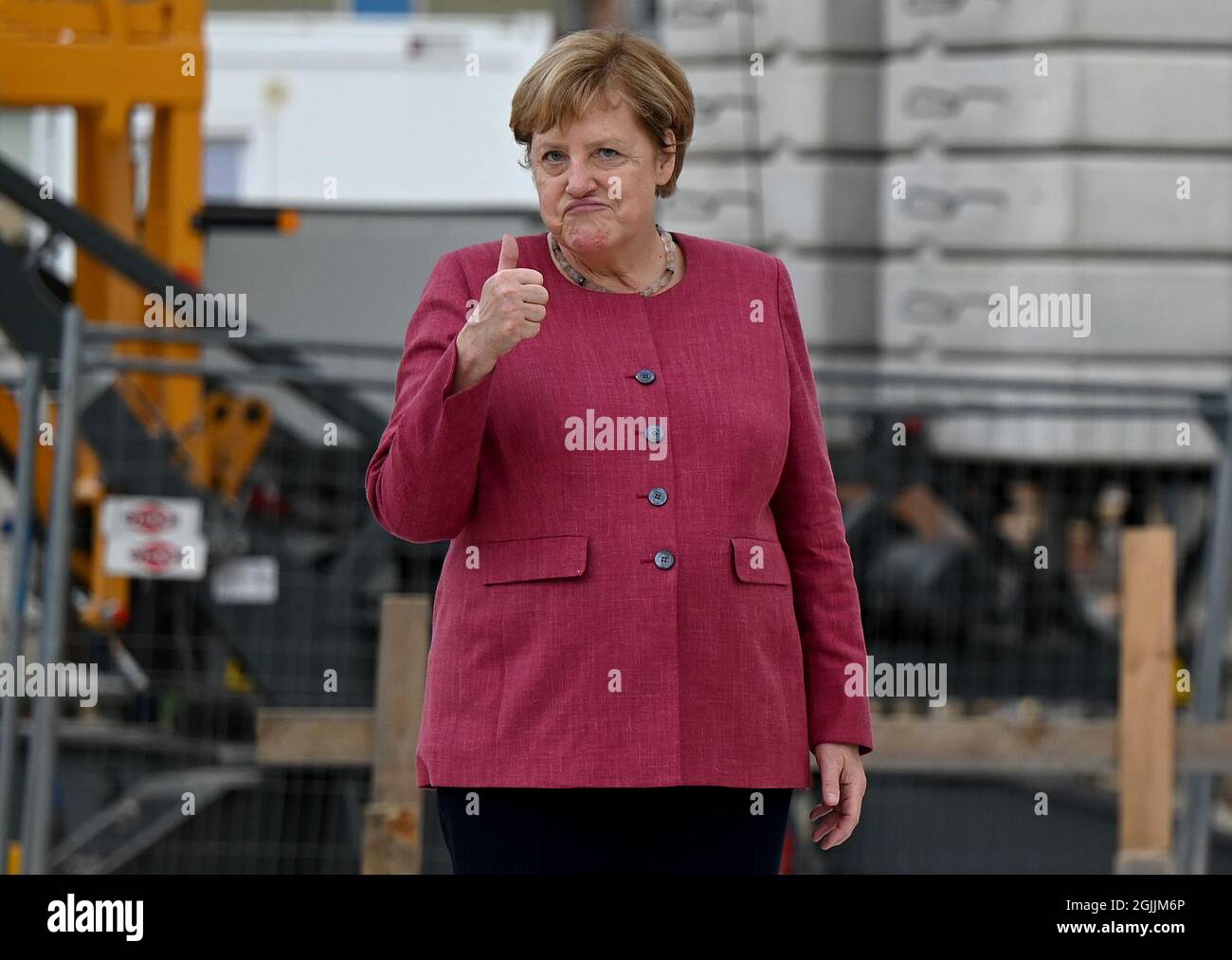 Templin, Germany. 10th Sep, 2021. German Chancellor Angela Merkel (CDU ...
