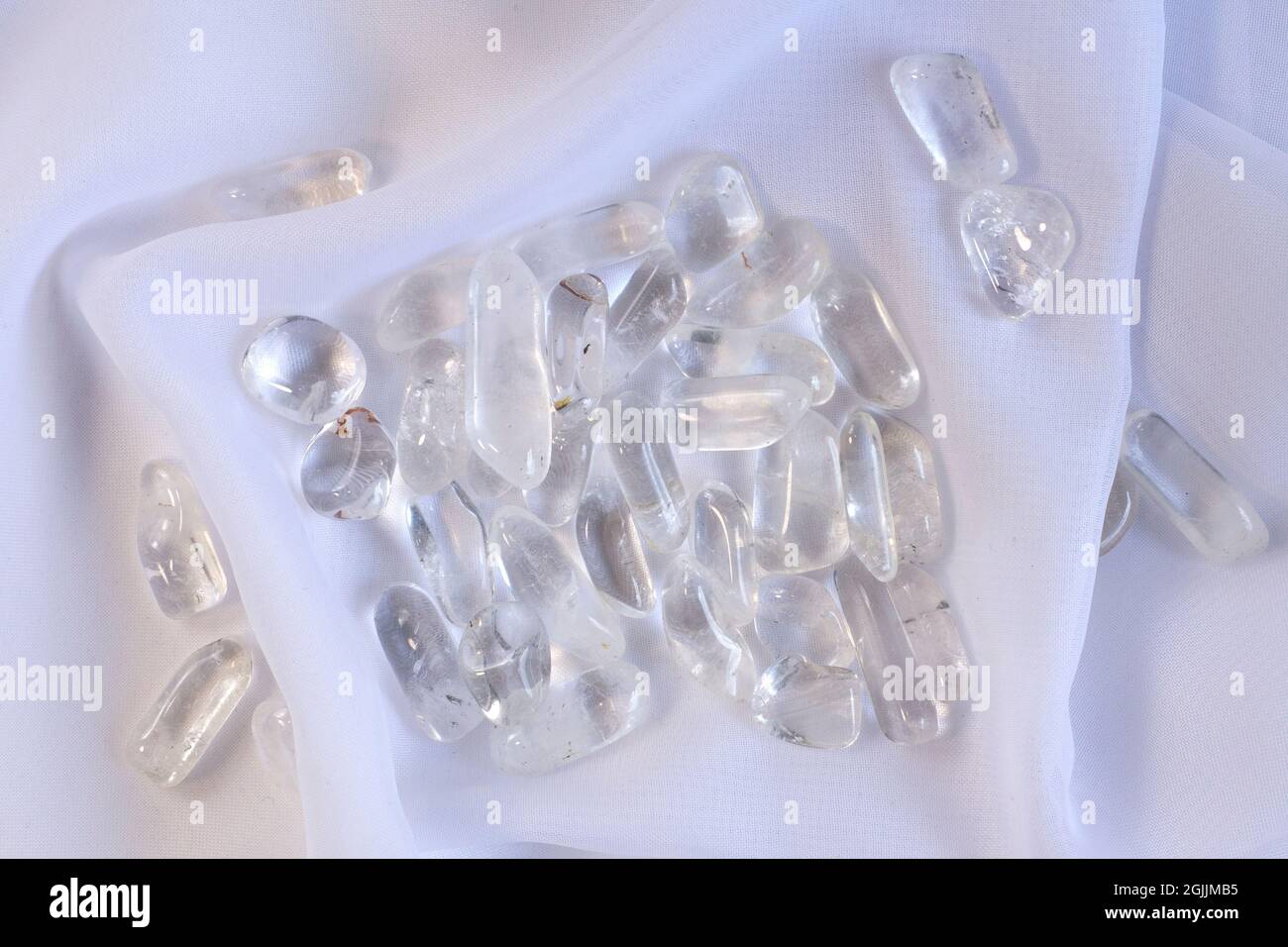 Samples of natural mineral from geological collection - rolled ...