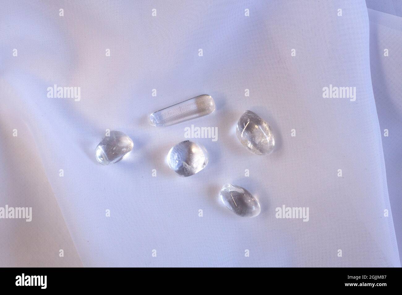 Samples of natural mineral from geological collection - rolled ...