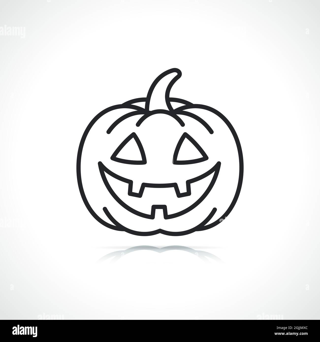 halloween pumpkin thin line icon isolated design Stock Vector Image ...