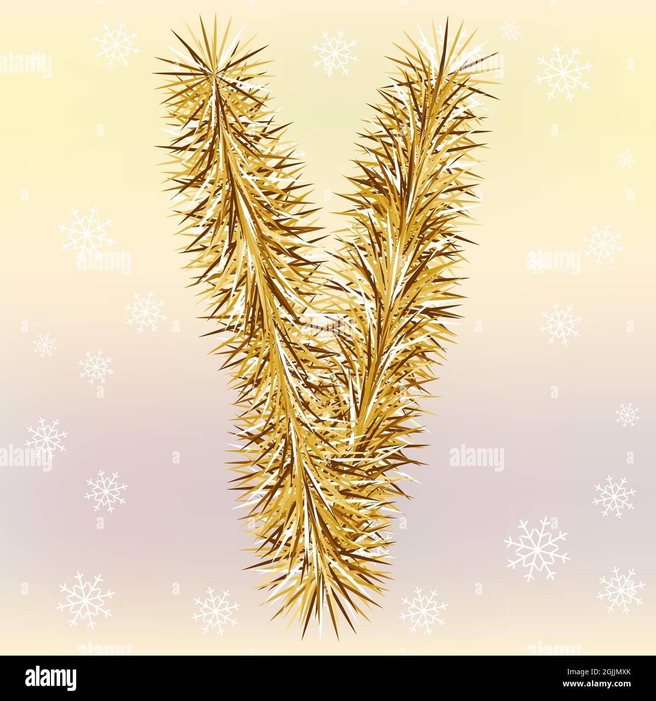 Christmas lettering Letter V with a fur or tinsel text effect over ...