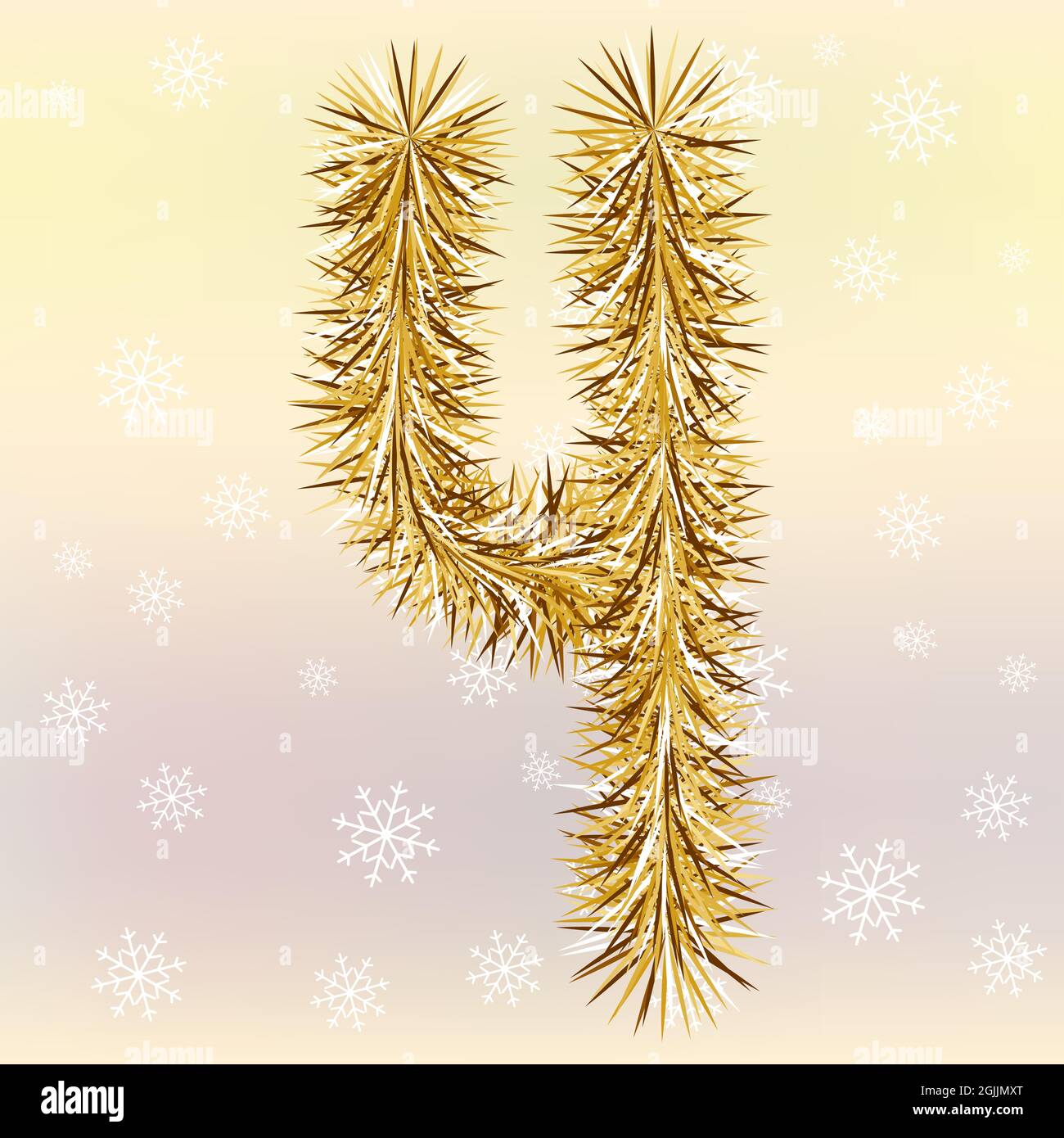 Christmas lettering Number 4 with a fur or tinsel text effect over ...