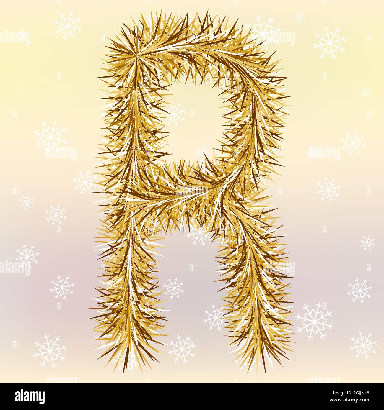 Christmas lettering Letter R with a fur or tinsel text effect over ...