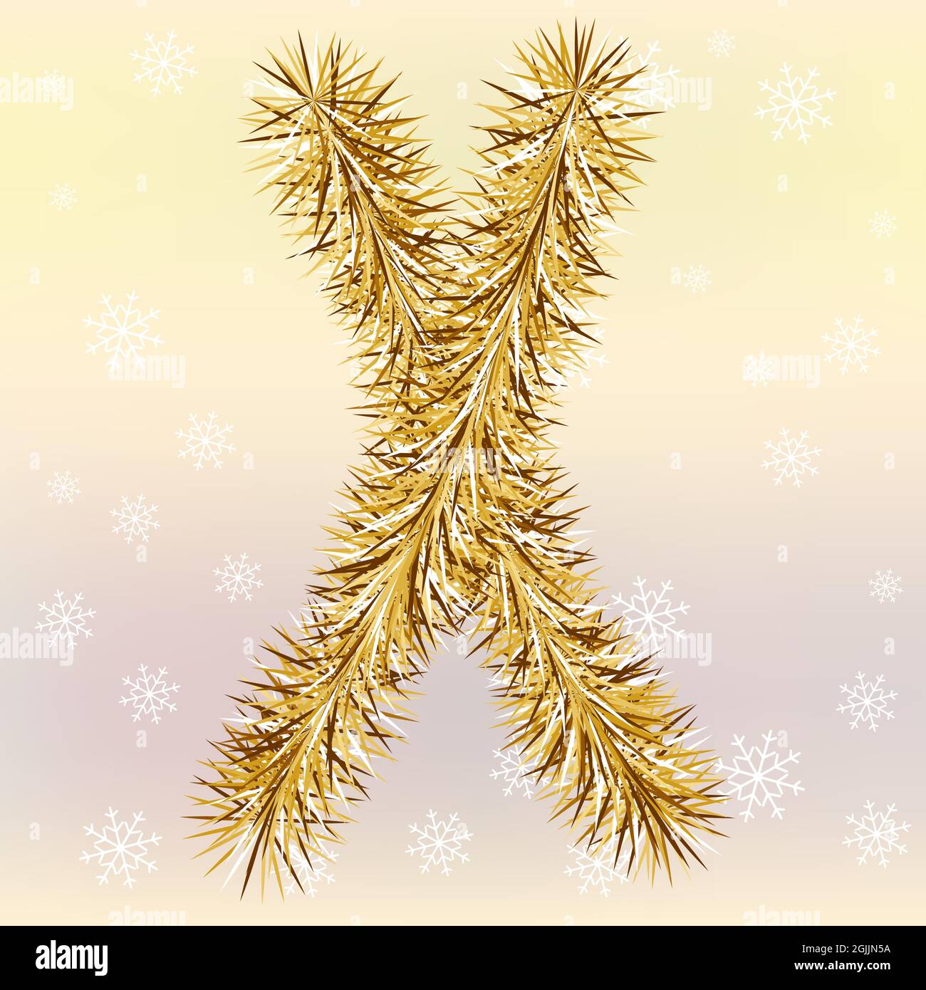 Christmas lettering Letter X with a fur or tinsel text effect over ...