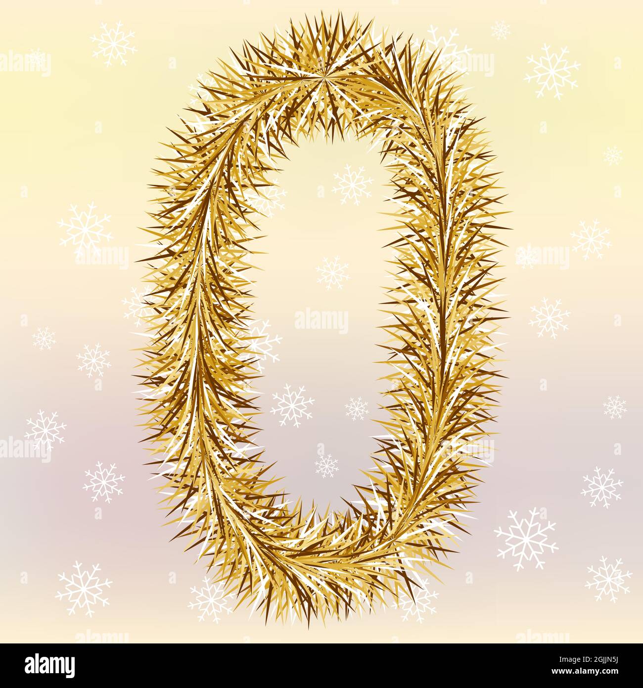 Christmas lettering Letter O with a fur or tinsel text effect over ...
