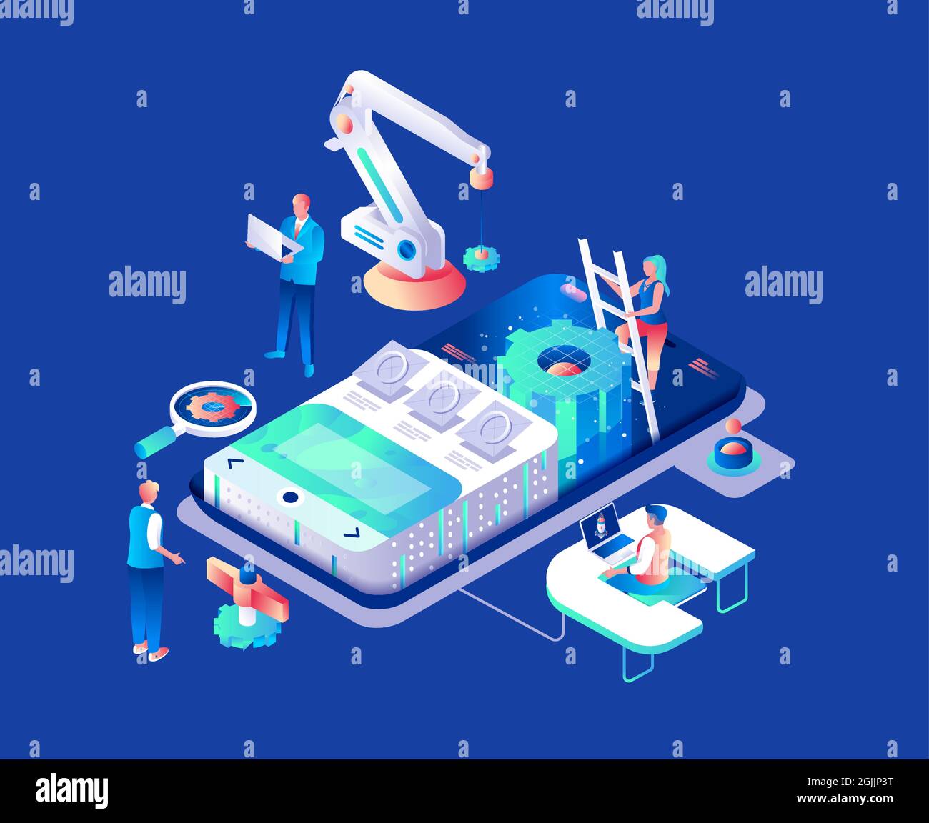 Illustration of Robotic Technology Stock Vector Image & Art - Alamy