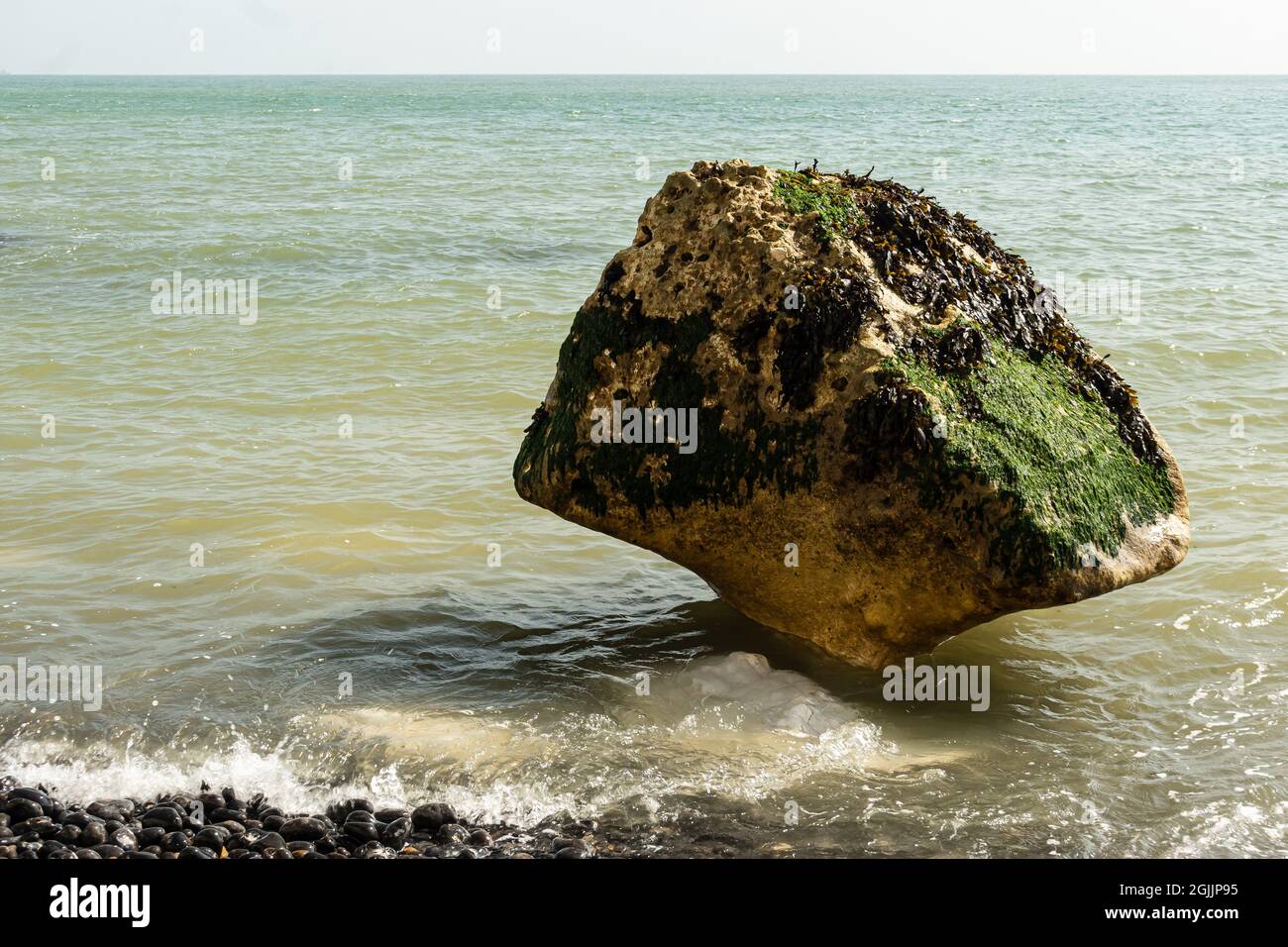 The summer walk on The White Cliffs of Dover. A magic stone Stock Photo ...