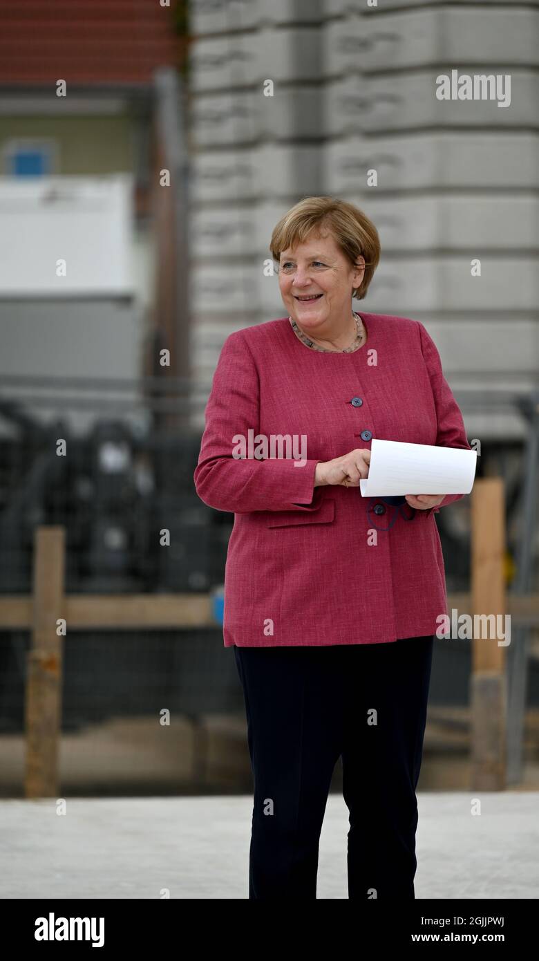 Templin, Germany. 10th Sep, 2021. German Chancellor Angela Merkel (CDU ...