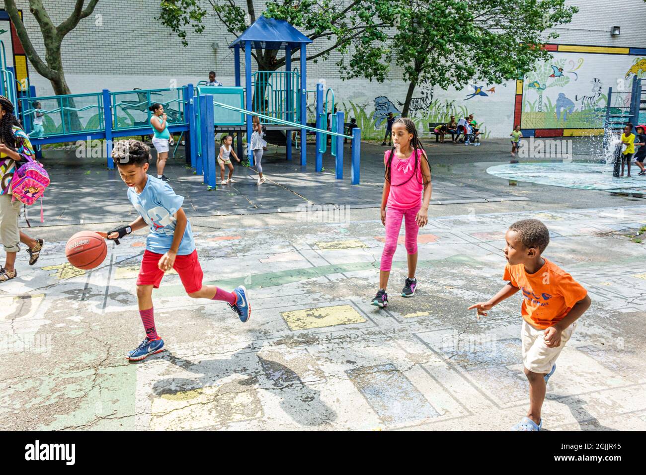 New York City,NY NYC Manhattan,Harlem,Howard Bennett Playground,Black ...