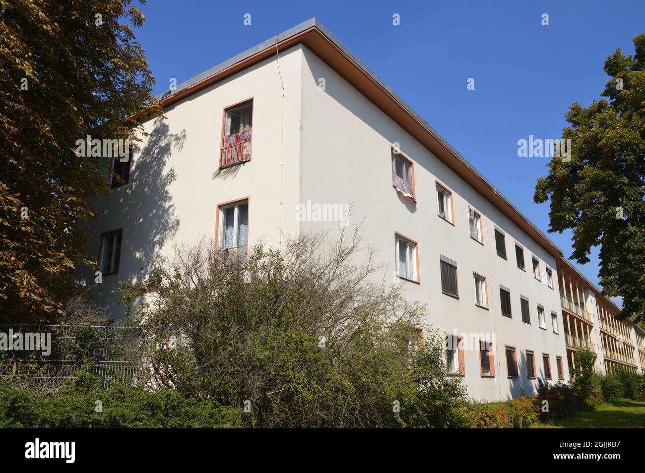 Marienfelde refugee shelters at Marienfelder Allee in Berlin, Germany ...